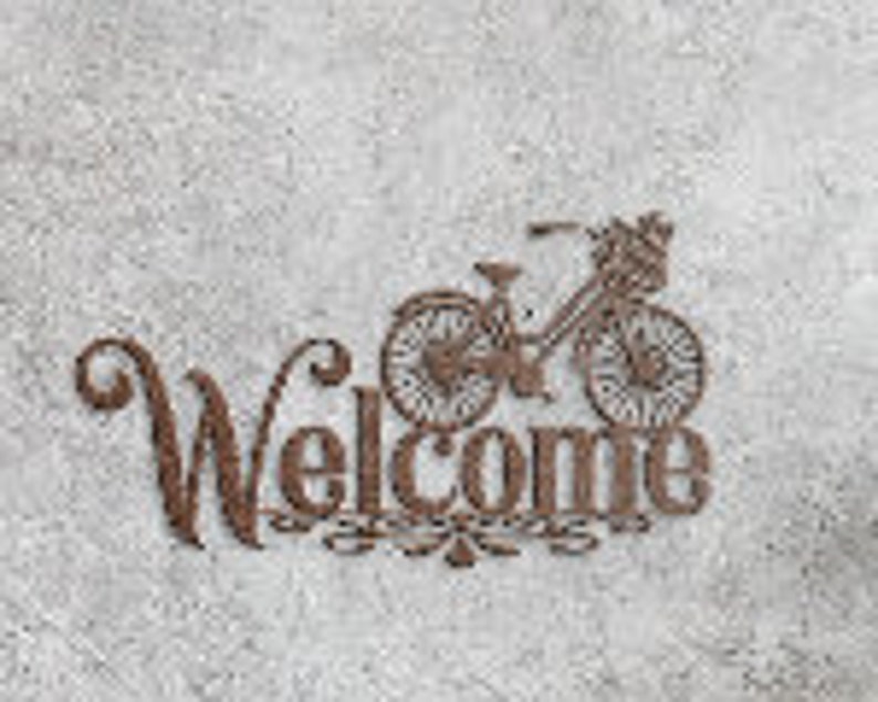Outdoor Welcome Sign Welcome Bicycle With Flower Basket - Etsy