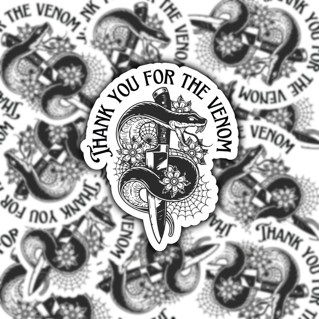 Thank You for the Venom Sticker Emo Pop Punk Music Vinyl Sticker - Etsy