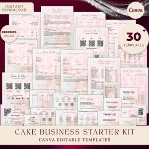 Cake Business Starter Pack, Bakery Business Kit, Cake Shop Forms, Cards ...