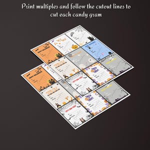 Halloween Candy Grams Printable Candy Tags, Gift Tags, Trick or Treat ...