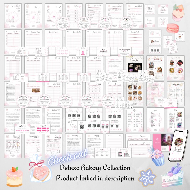 Bakery Receipt Editable Canva Template | Payment Receipt | Cake Shop ...