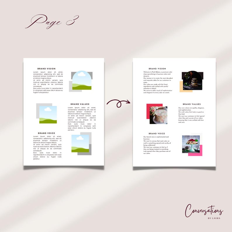 Digital Brand Book, Cake Shop Branding, Bakery Business, Instant ...