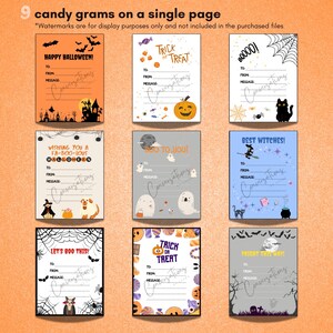 Halloween Candy Grams Printable Candy Tags, Gift Tags, Trick or Treat ...