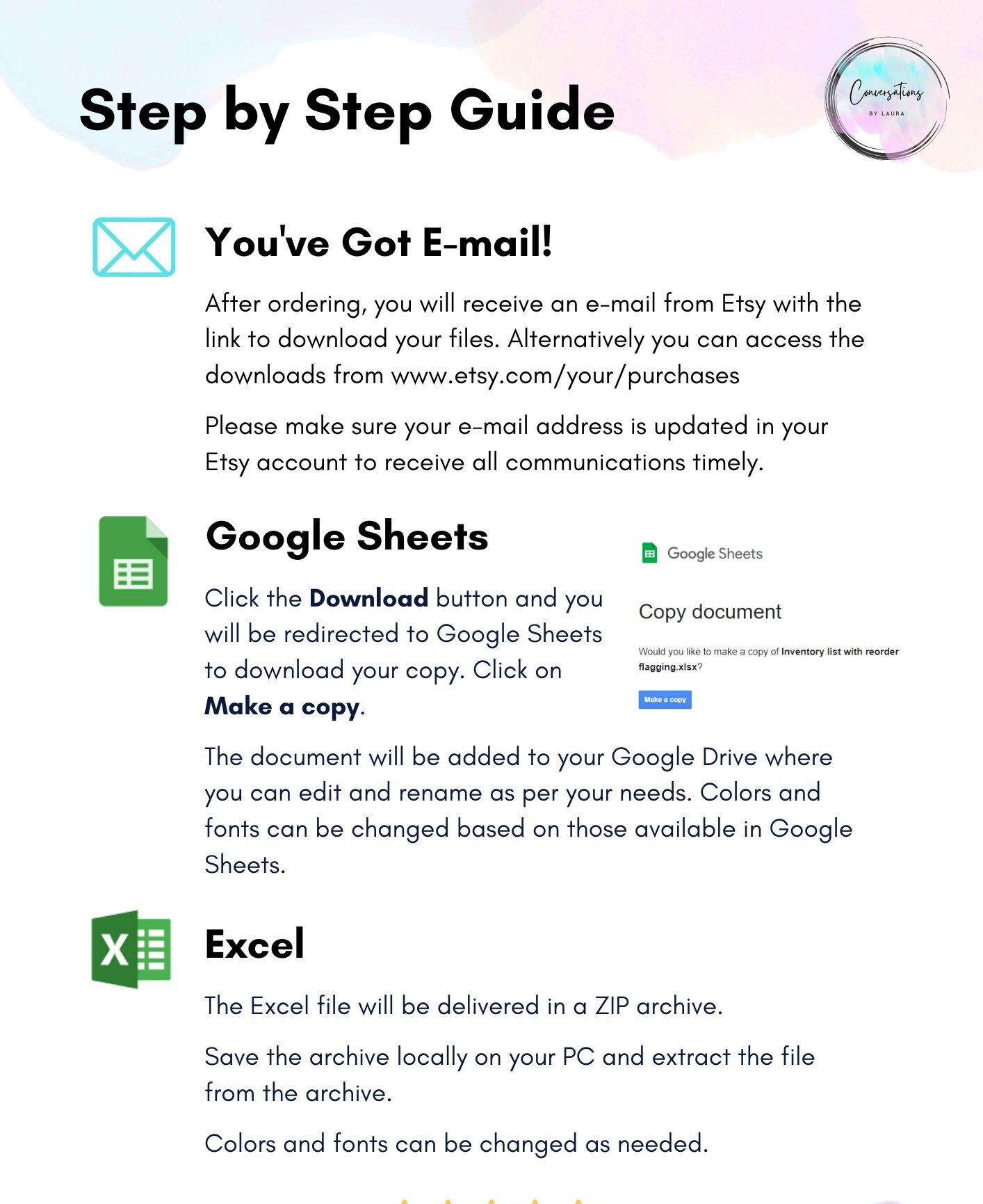 Simple Inventory Tracker Small Business Stock Planner Template for ...