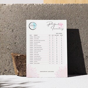 Inventory List Editable Canva Template Deluxe Bakery Collection Cake ...
