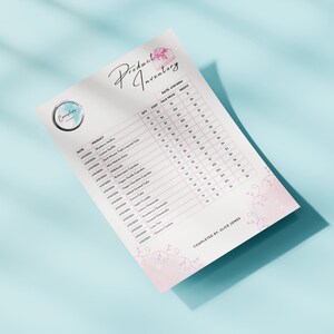 Inventory List Editable Canva Template Deluxe Bakery Collection Cake ...