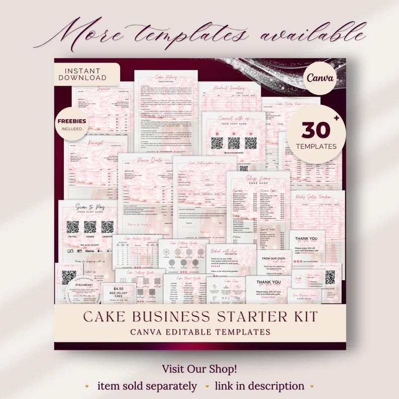 Cake Shop Price Lists, Bakery Menu, Pricing Sheet, Café, Home Baking ...