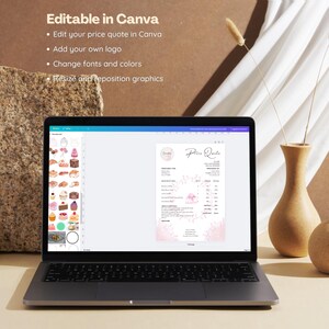 Bakery Price Quote Editable Canva Template | Cake Shop, Home Baking ...