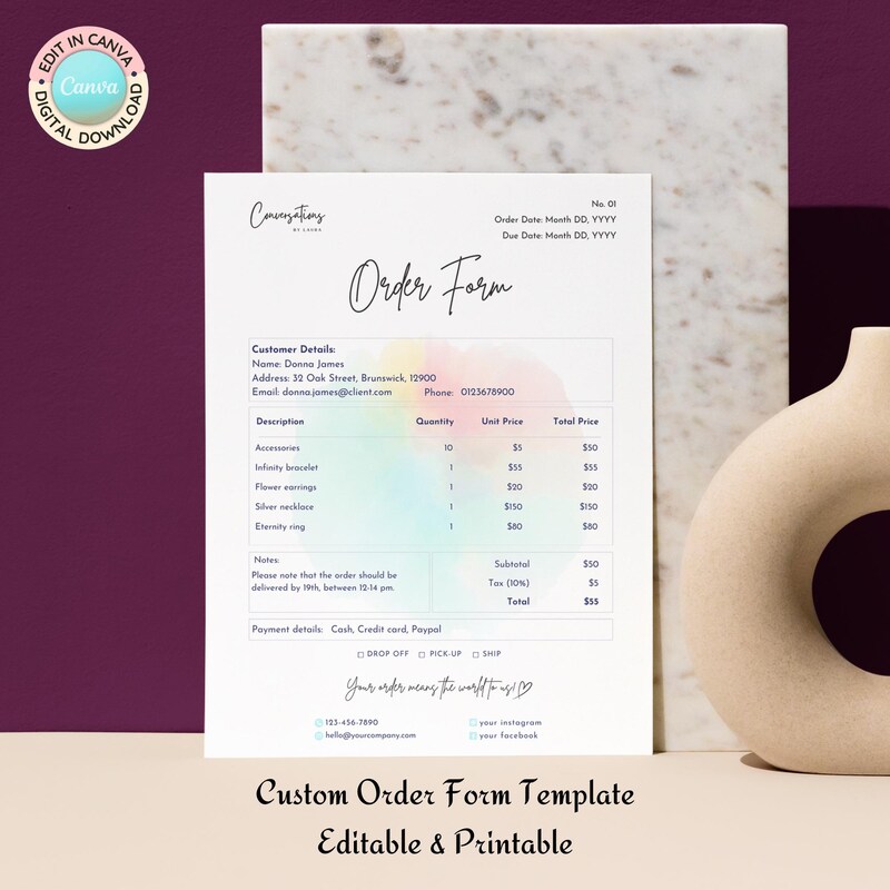 Custom Order Form - Etsy