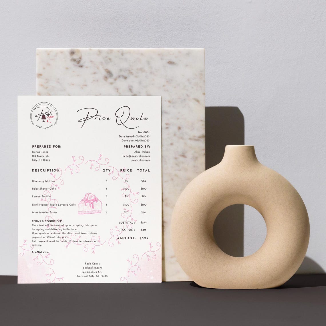 Bakery Price Quote, Quotation for Cake Shop, Home Baking, Cookie ...
