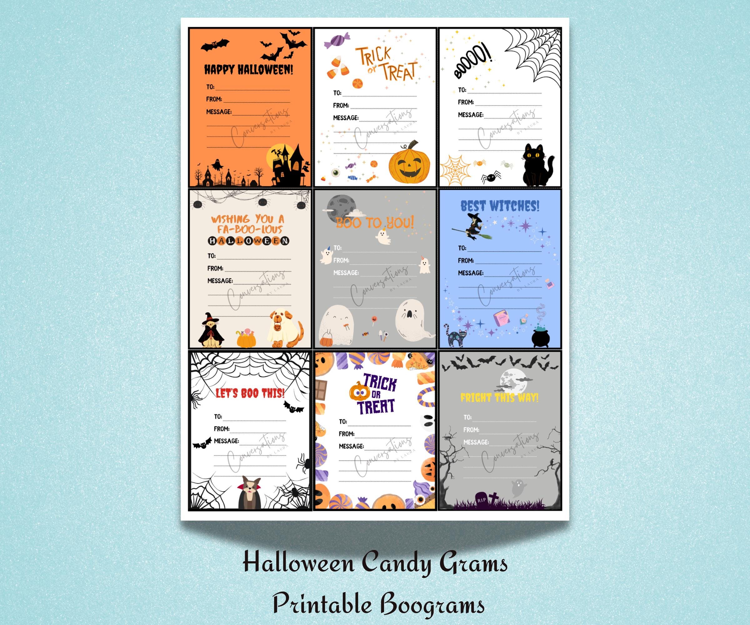 Halloween Candy Grams Printable Candy Tags, Gift Tags, Trick or Treat ...