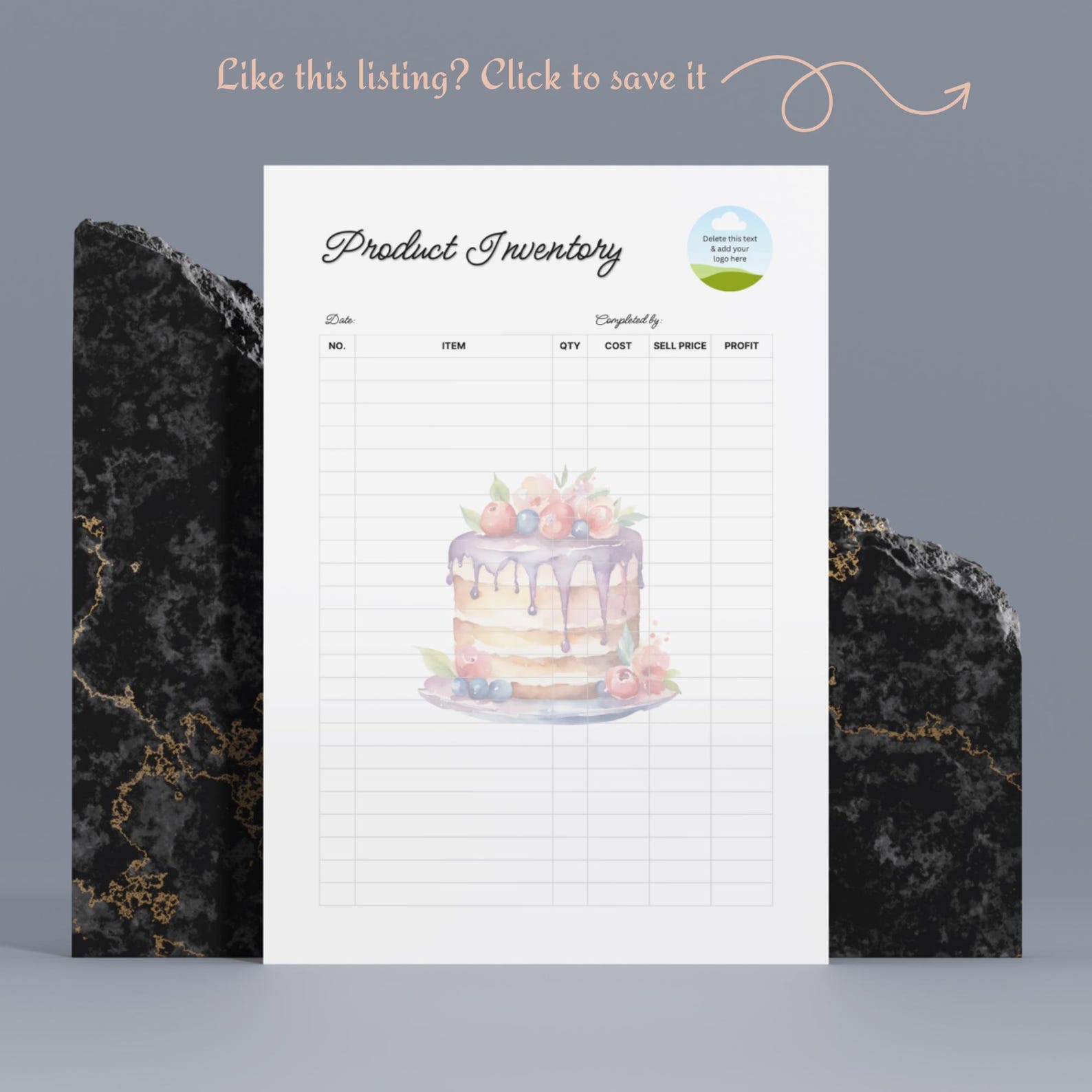 Inventory List Editable Canva Template | Bakery, Cake Decorator, Home ...