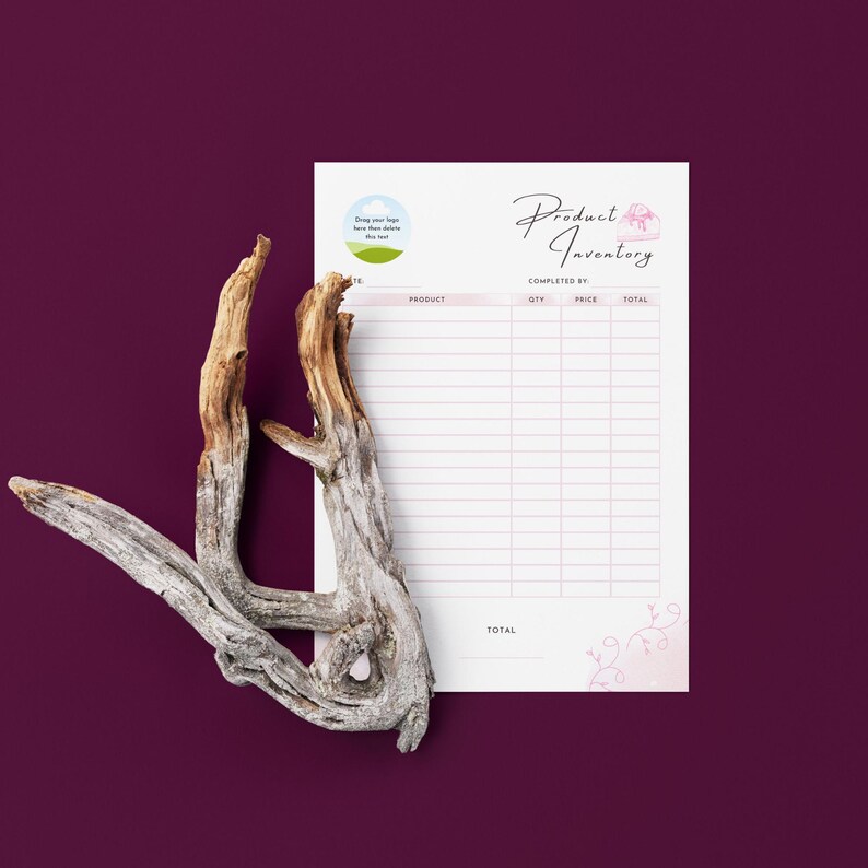 Inventory List Editable Canva Template | Cake Shop, Home Baking ...