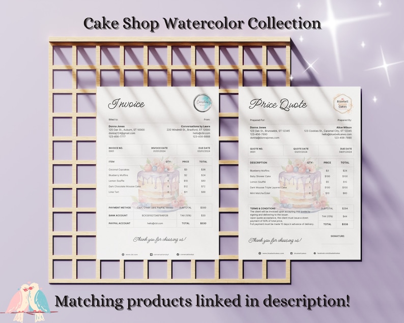 Inventory List Editable Canva Template Deluxe Bakery Collection Cake ...