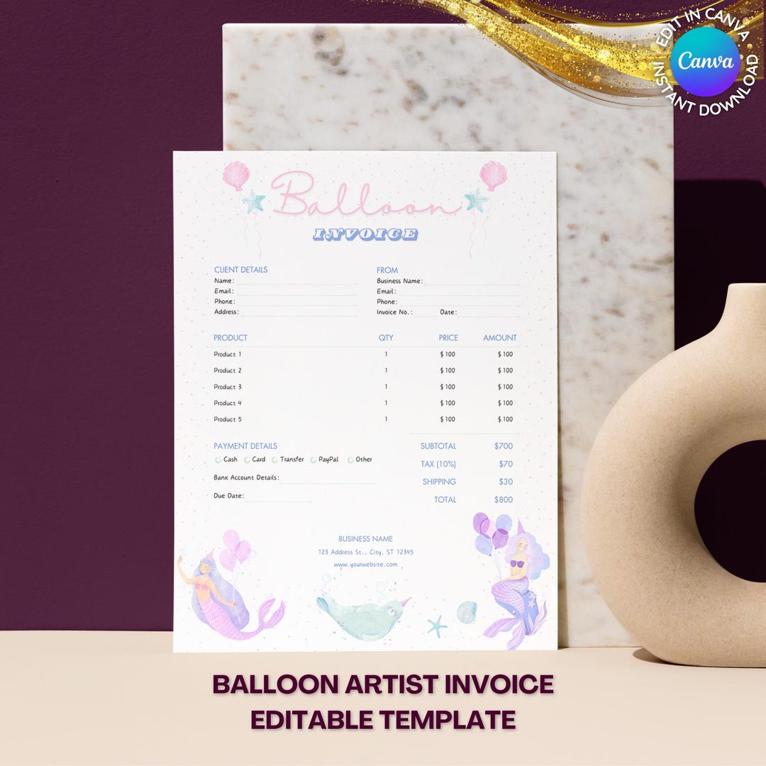 Balloon Invoice, Balloon Business Billing, Balloon Artist, Party ...