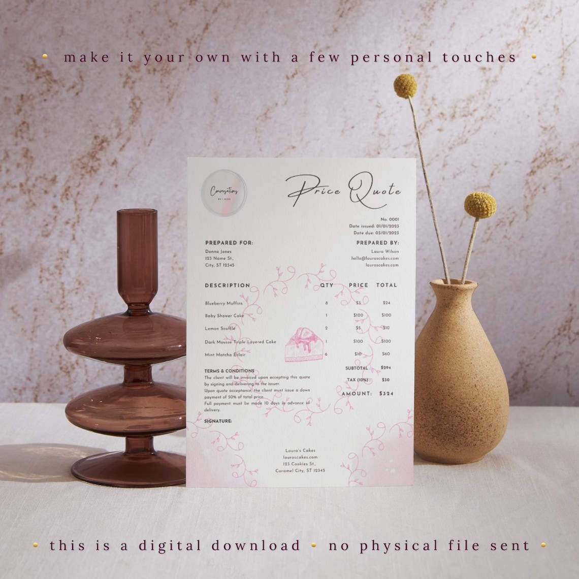 Bakery Price Quote, Quotation for Cake Shop, Home Baking, Cookie ...
