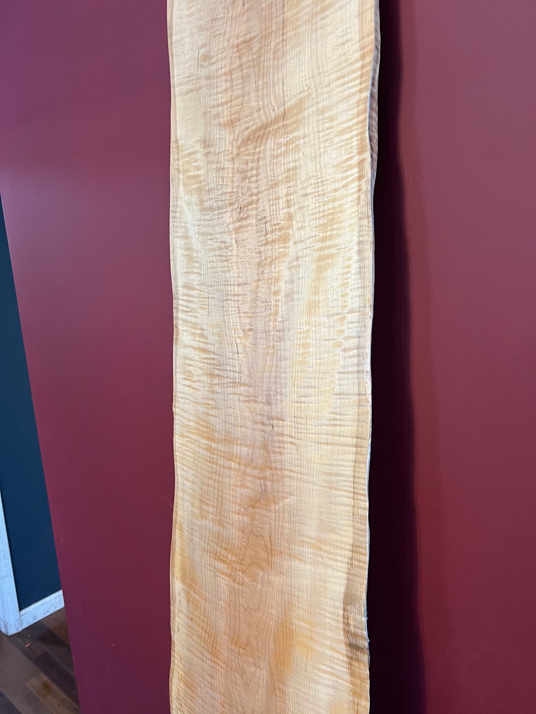 Live Edge Curly Maple Slab - Etsy