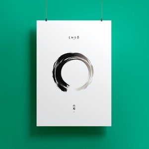ENSO Printable Wall Art, Black and White, Portrait, Poster, Japanese ...