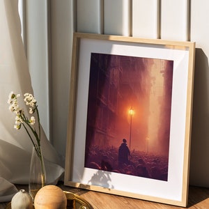 008 Lonely Woman in the Crowd Wall Art Poster Print in - Etsy