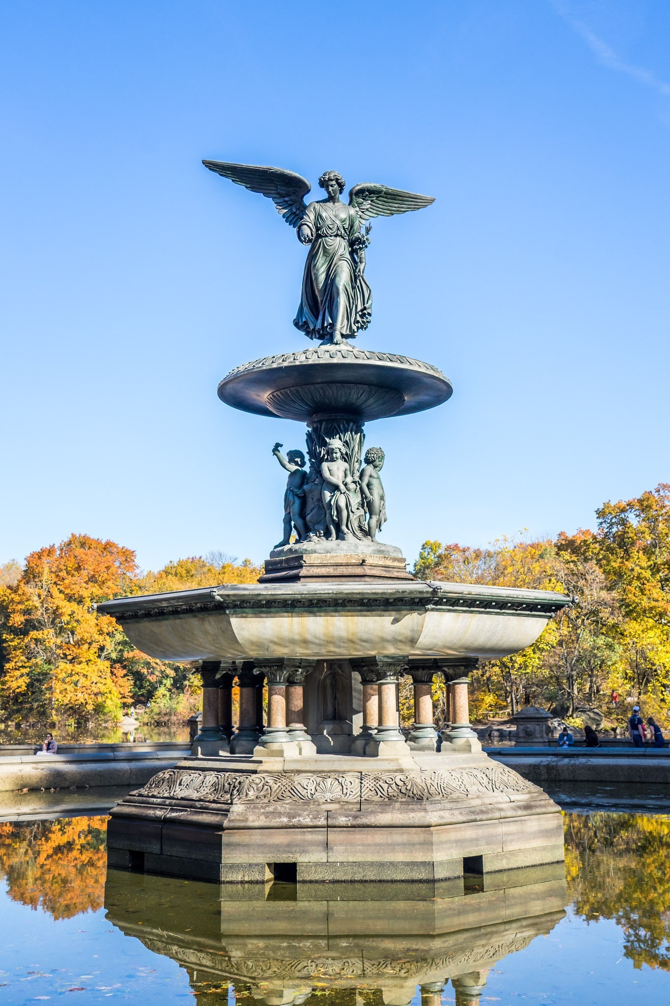 Central Parks Bethesda Fountain, Central Park, NYC, Manhattan, New York ...
