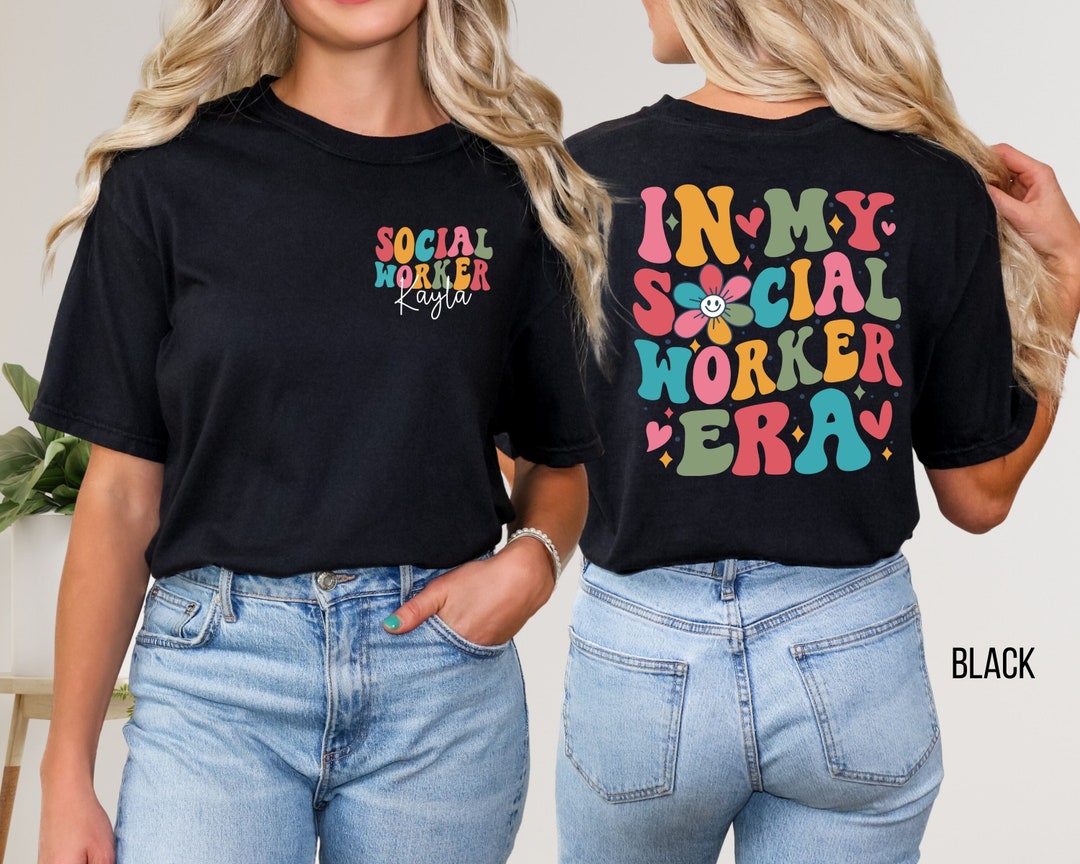 Personalized Social Worker T-shirt: Customized Era Tee Gift - Etsy