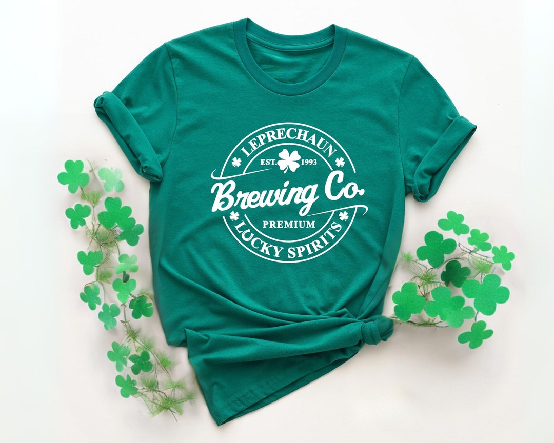 St Patrick's Day Leprechaun Brewing Shirt, Irish Tee, Lucky Clover ...