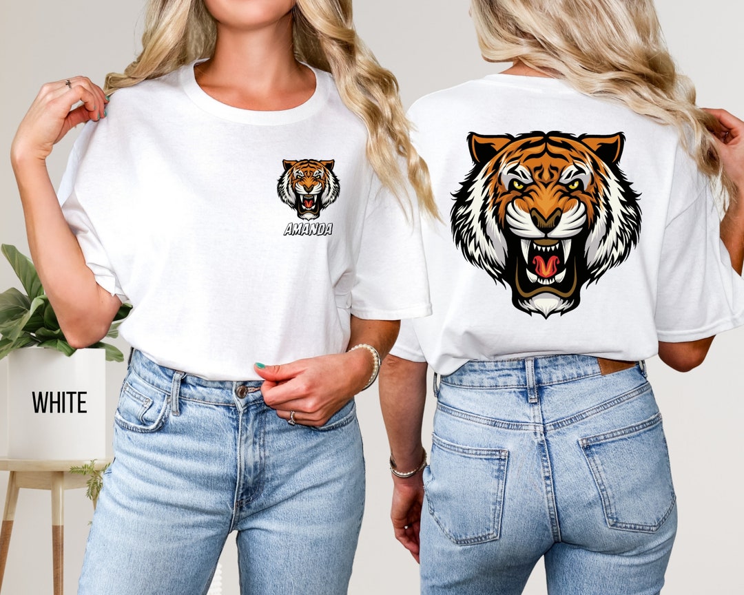 Custom Tigers Shirt, Personalized Mascot Tee, Customized School Team ...