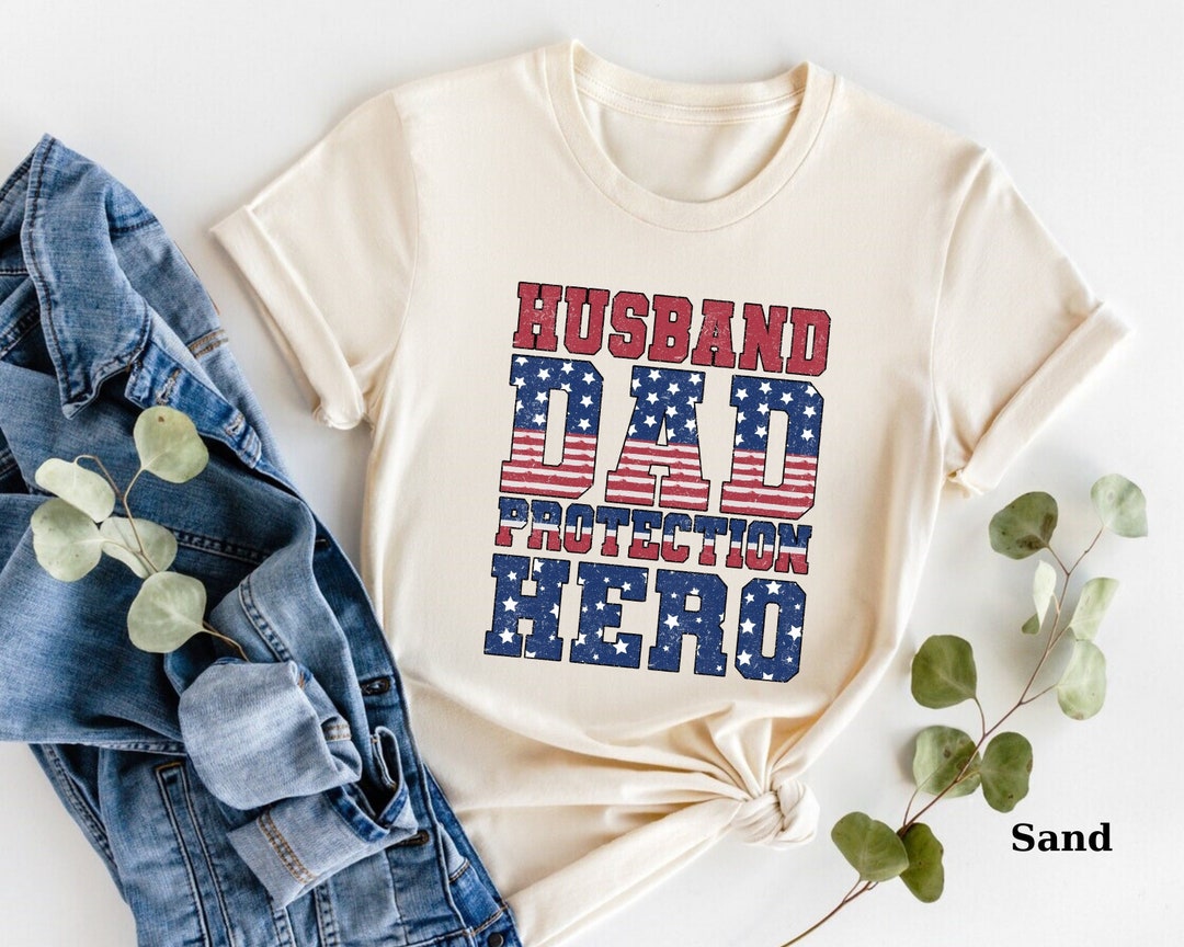 Husband Dad Protection Hero Shirt, Fathers Day Gift, Husband Dad Hero ...
