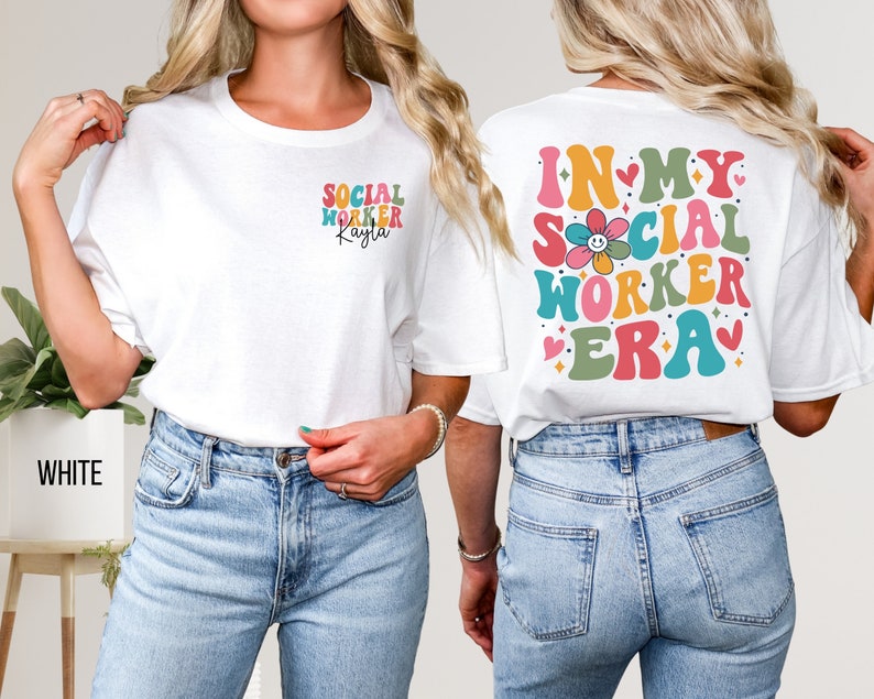Personalized Social Worker T-shirt: Customized Era Tee Gift - Etsy