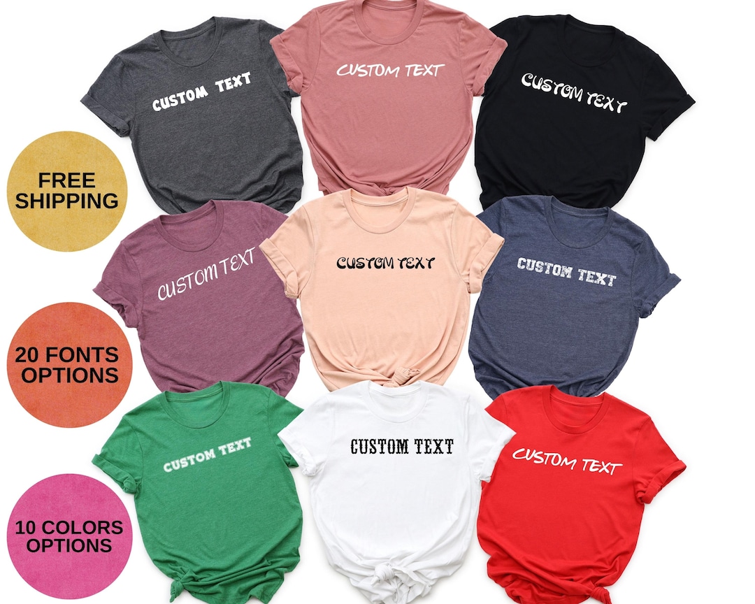 Custom T-shirt: Personalized Design, Unisex Tee - Etsy
