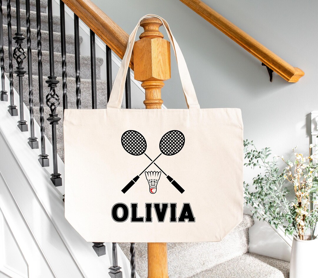 Personalized Badminton Tote Bag | Badminton Tote Bag | Canvas Badminton ...