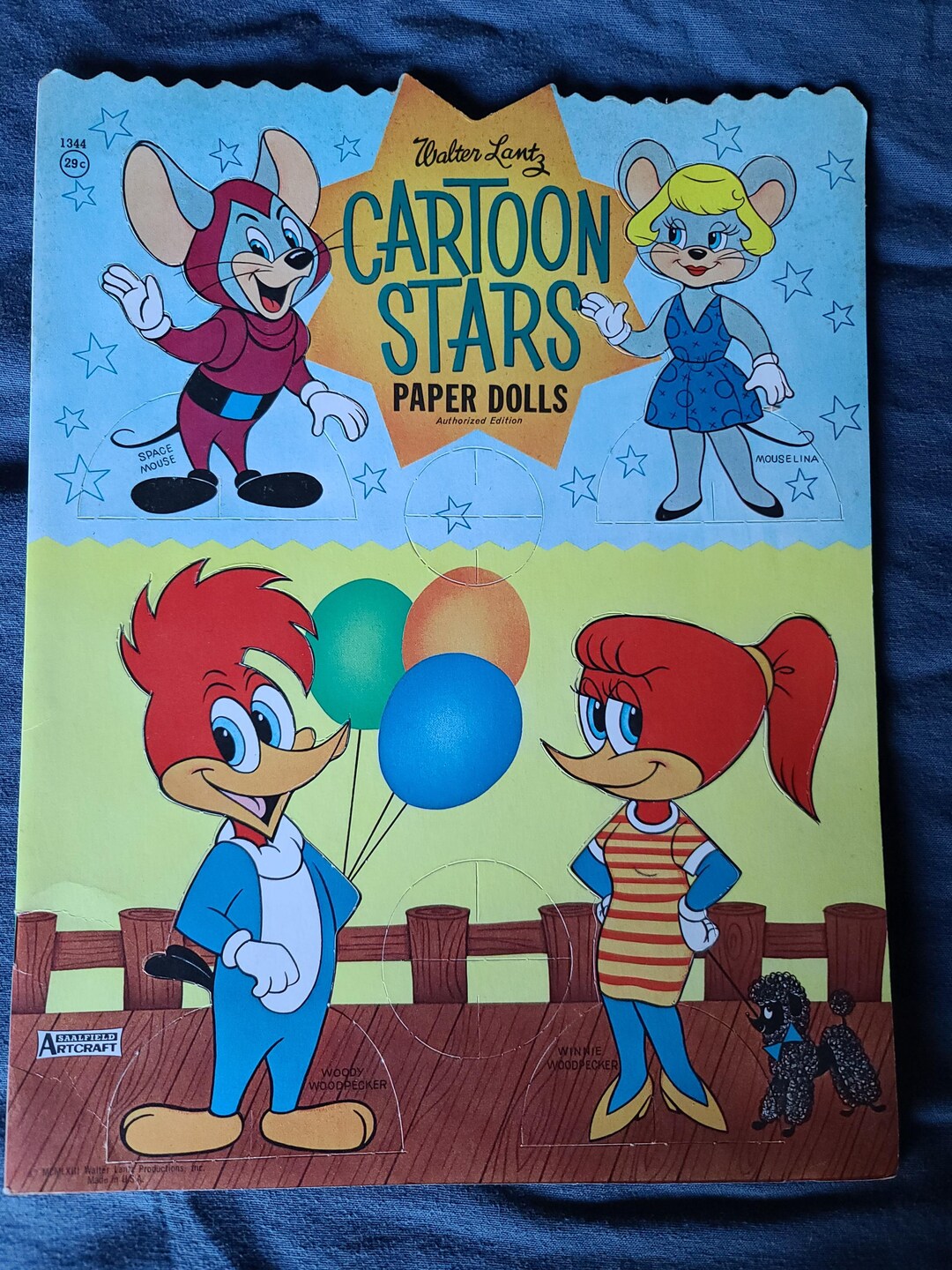 Vintage Rare 1963 Cartoon Stars Lantz Paper Doll Book Saalfield ...