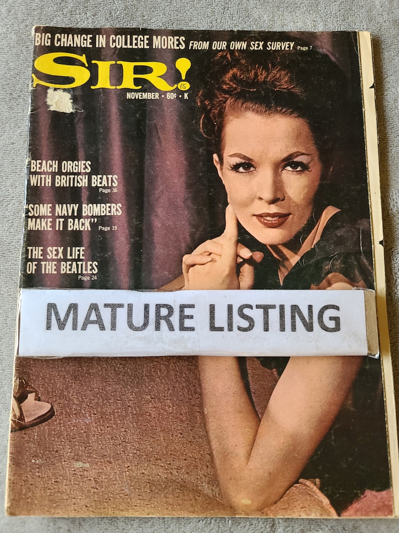 Vintage 1960's Sir Pinup Cheesecake Model Magazine Mature - Etsy