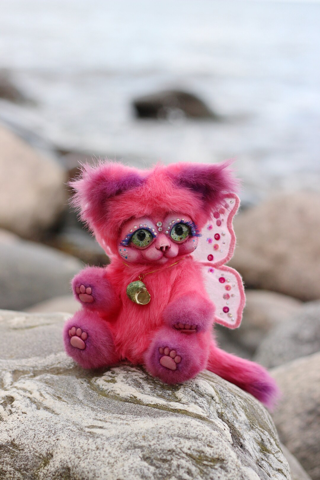MADE TO ORDER, One of a Kind Doll, Toy Cat, Fantasy Plush Cat, Handmade ...