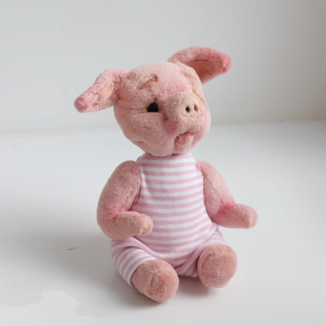 Piglet, Teddy Toy, Poseable Art Doll, Interior Doll, One of a Kind Toy ...
