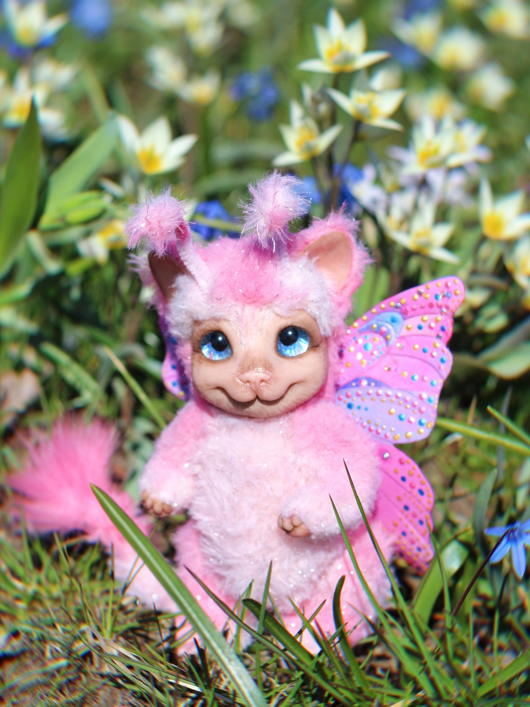 OOAK Fantasy Creatur Toy Butterfly Bear Teddy Bear Interior - Etsy