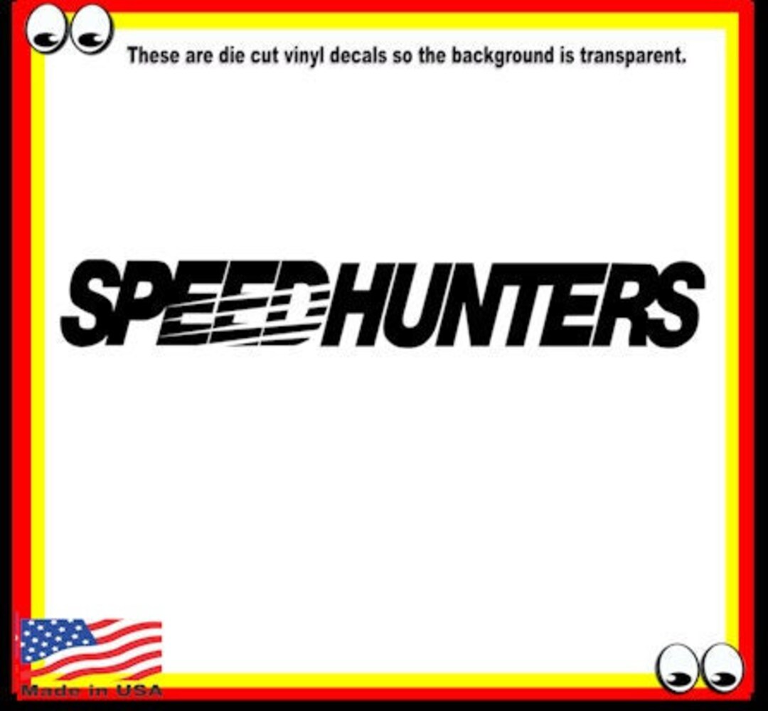 Speedhunters Vinyl Cut Decal Sticker Logo JDM High Performance ...