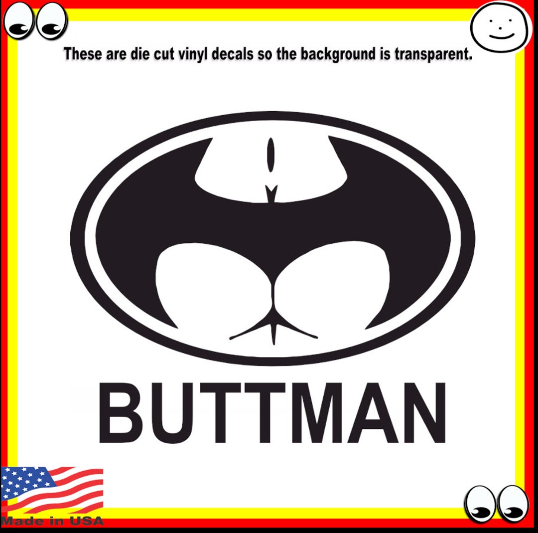 Buttman Vinyl Cut Decal Sticker Logo Butt Man Bat Man - Etsy Australia