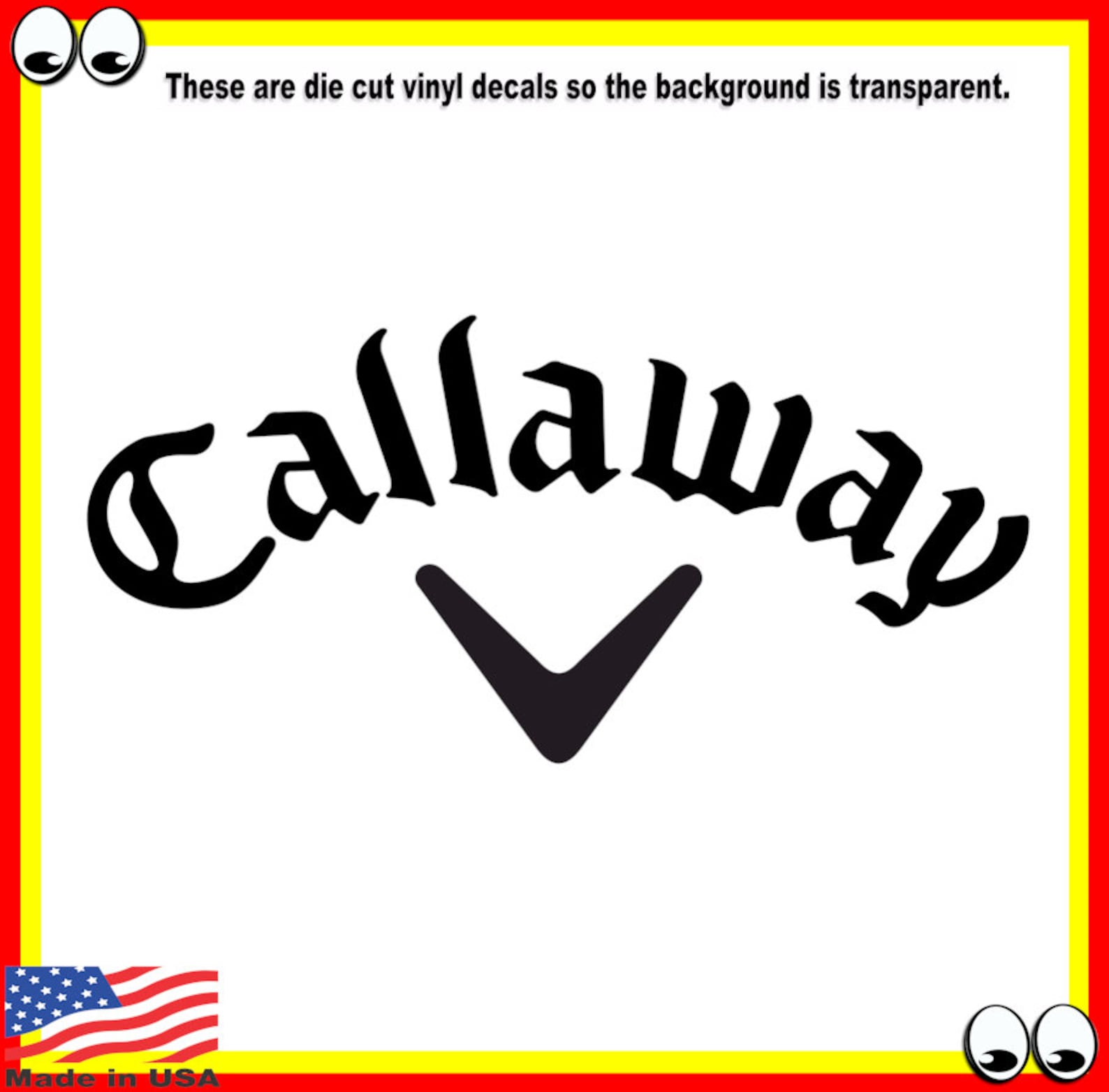 Callaway Golf Vinyl Cut Sticker Decal Logo - Etsy
