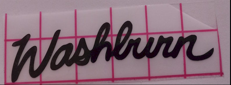 Washburn Guitar Headstock Vinyl Cut Decal Sticker Logo for Replacement ...