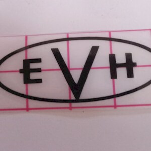 EVH Guitar Headstock Vinyl Cut Decal Sticker Logo for Replacement or ...