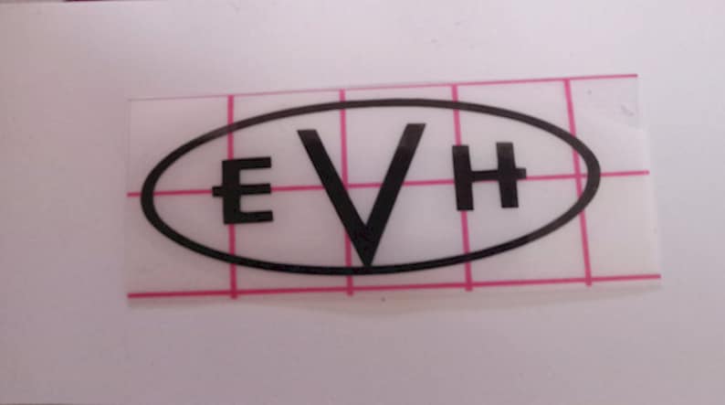 EVH Guitar Headstock Vinyl Cut Decal Sticker Logo for Replacement or ...