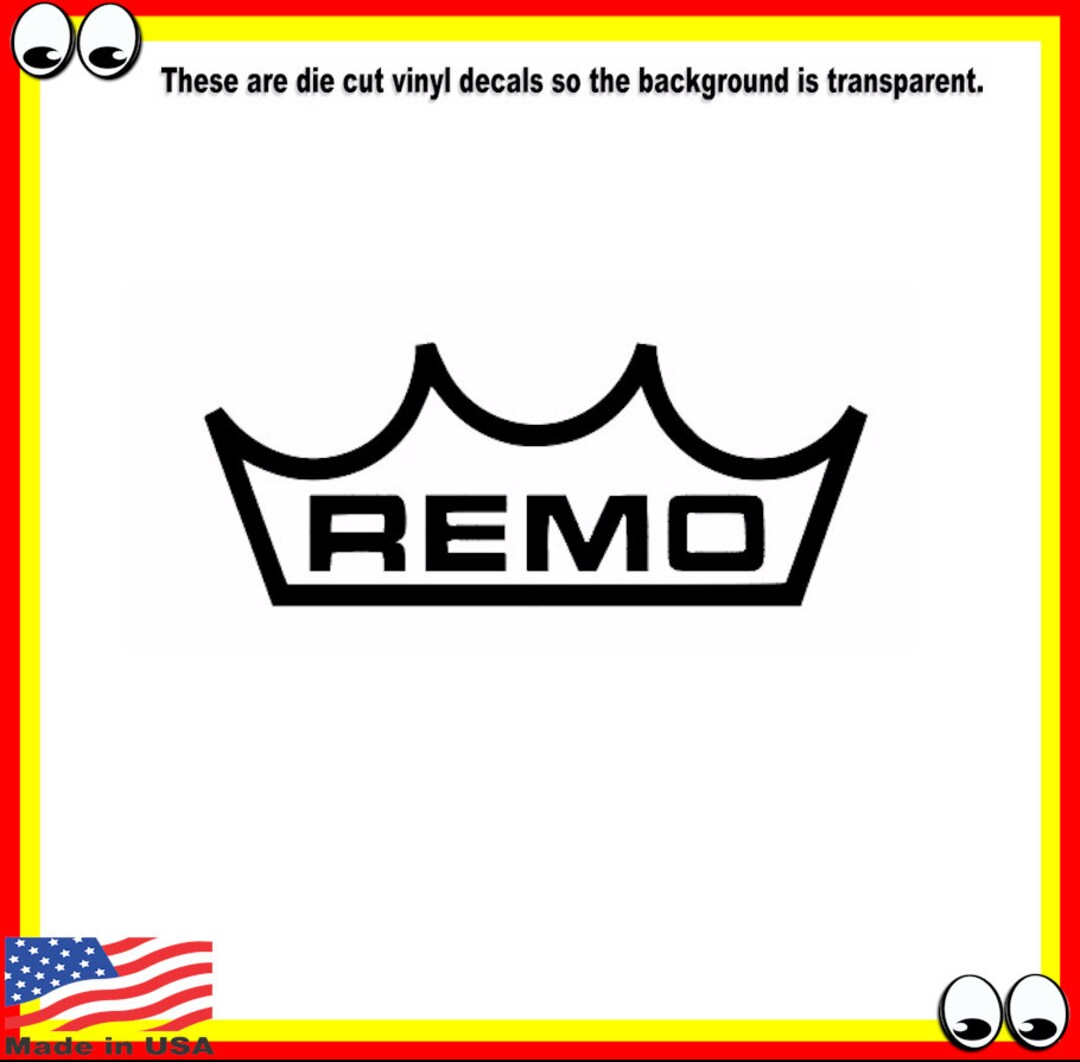 Remo Drums Sticker Decal Logo for Drums Car Van Truck Laptop Lunch Box ...