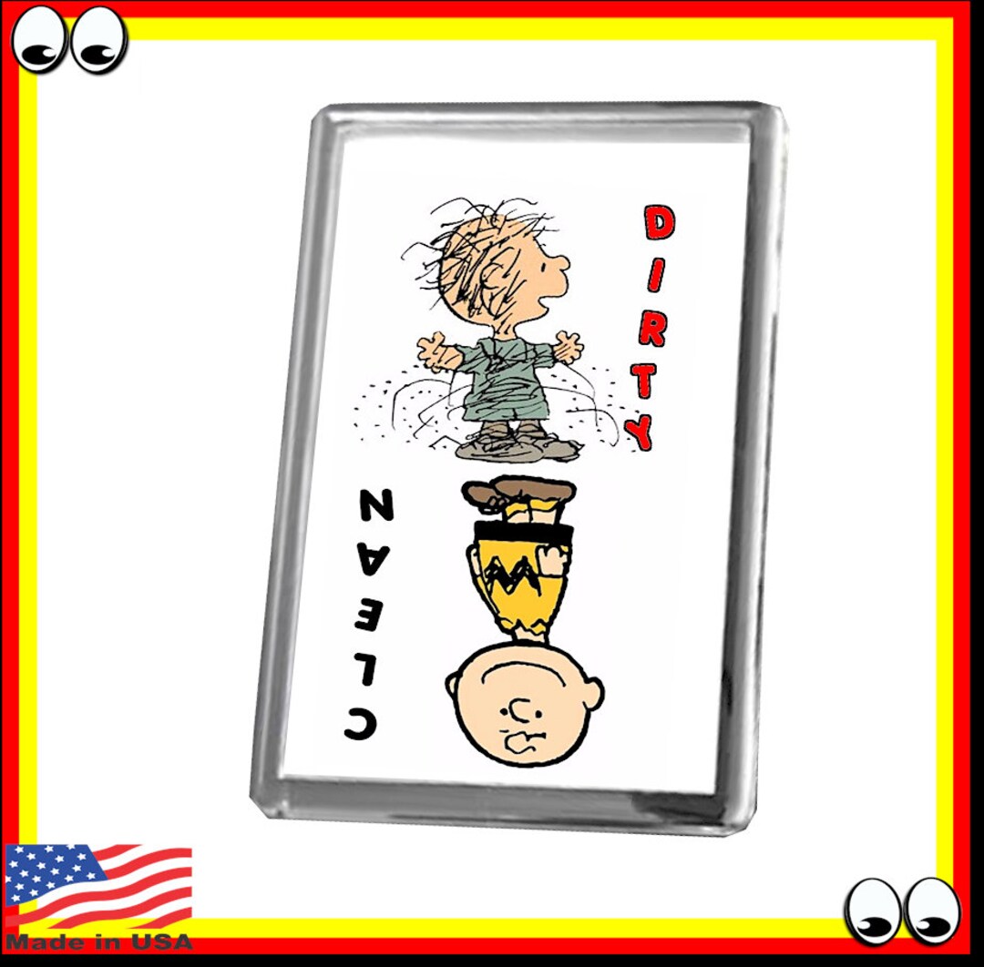 Peanuts Snoopy Charlie Brown Pigpen Dishwasher Magnet Hard Acrylic ...