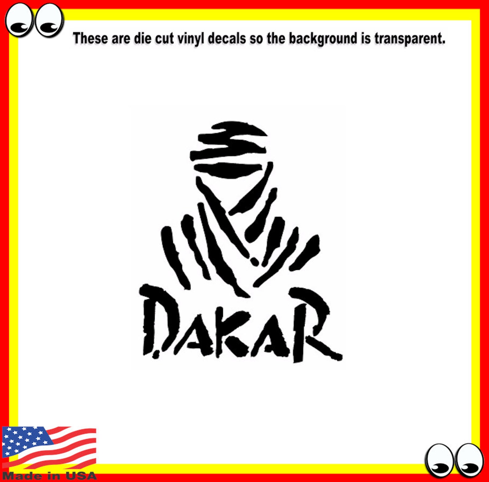 Dakar Rally Vinyl Cut Decal Sticker Logo Paris to Dakar Rally JDM ...