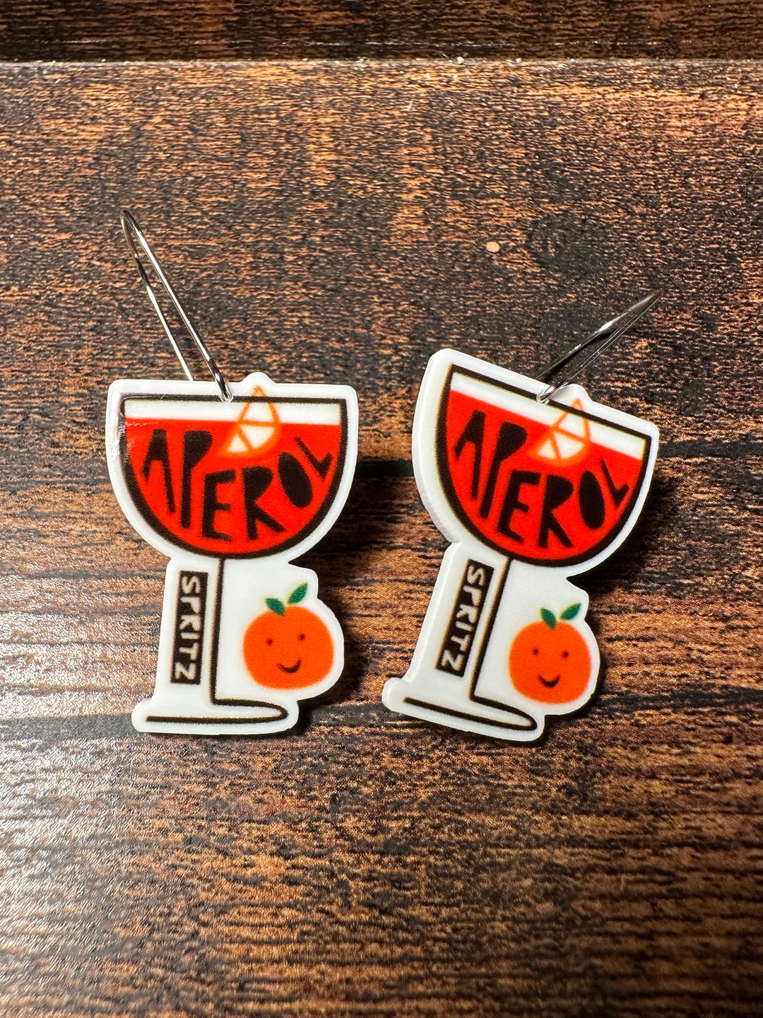 Acrylic Laser Cut Aperol Earrings - Etsy