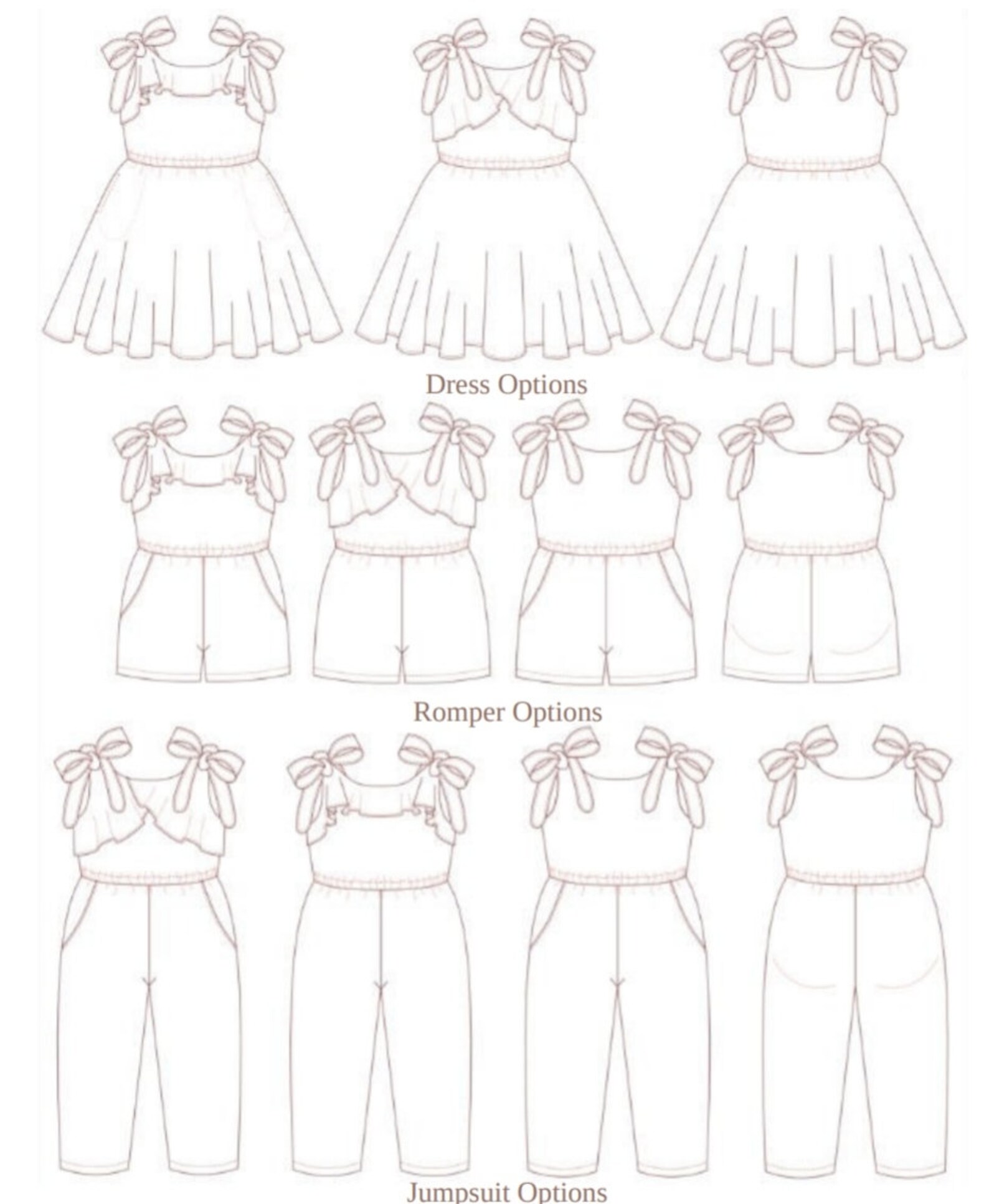 Aspen Bundle -pdf Sewing Pattern (dress, Romper and Jumpsuit) - Etsy