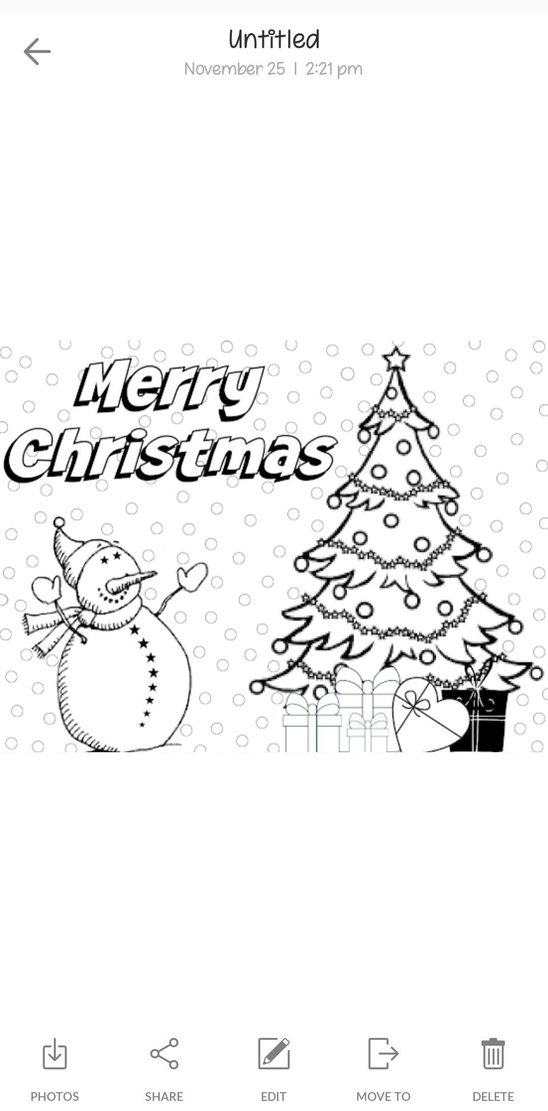 Merry Christmas - Printable Coloring Page - Etsy