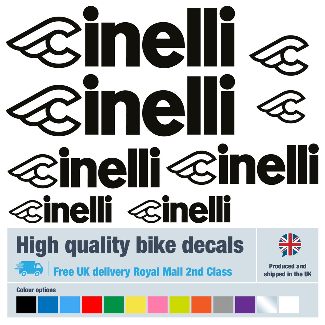 Cinelli Full Brand Bike Labels / Decals With Free Bike Protection 26 ...