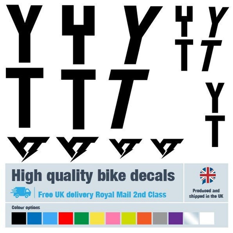 YT Bike Decals / Labels / Stickers in Vinyl With Free Bike - Etsy